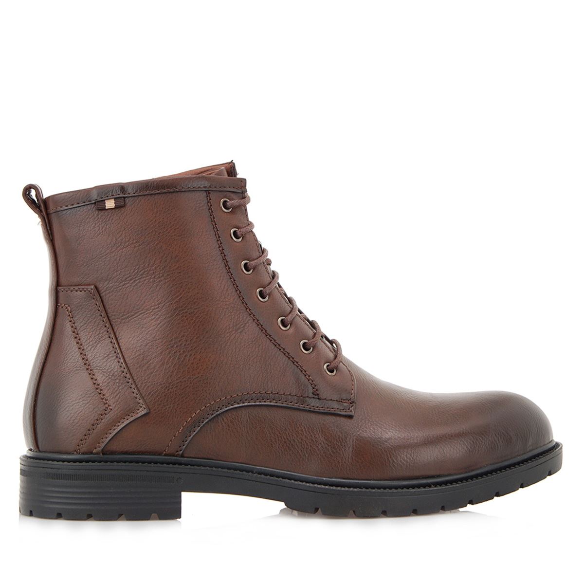 Jk London Ανδρικά Μποτάκια Καφέ Eco Leather - Enjoy Shoes